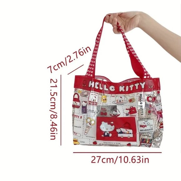 Sanrio | Bags | Red Clear Hello Kitty Tote | Poshmark